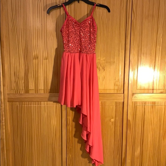 Dresses | Side Hilow Dance Costumedress Hot Coral | Poshmark